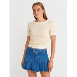 Dilvin Shirt female size S Cream / White