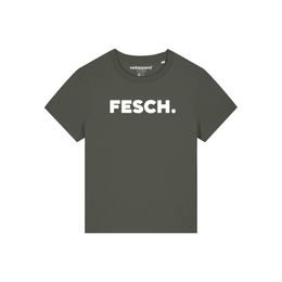 Watapparel T-Shirt ' Fesch ' Damen Gr&ouml;&szlig;e M khaki / wei&szlig;