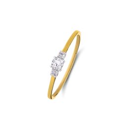 Lucardi Ring Damen Gr&ouml;&szlig;e 53 gold / transparent