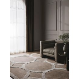 benuta Finest Kurzflor Teppich Maxim Beige 160x230 cm - Moderner Kurzflor-Teppich f&uuml;r Wohnzimmer