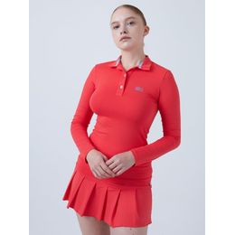 SPORTKIND Performance Shirt 'Long Sleeve Polo Shirt' girl size 152 Peach