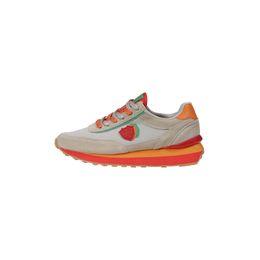 19V69 Italia Sneaker 'Venezia 2.1' Damen Gr&ouml;&szlig;e 39 dunkelbeige / gr&uuml;n / orange / rot Sommerschuhe