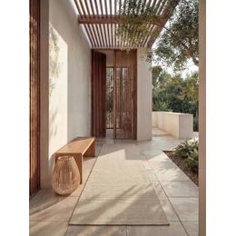 benuta Pure In- & Outdoor-L&auml;ufer Arvea Cream 80x300 cm - Teppich f&uuml;r Balkon, Terrasse & Garten