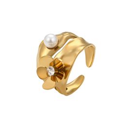 NAEMI Ring Damen Gr&ouml;&szlig;e 50/60 gold / perlwei&szlig;