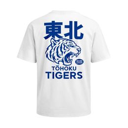 Neverless Shirt 'Blue Tiger' Herren Gr&ouml;&szlig;e M wei&szlig;