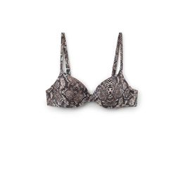 CALZEDONIA Bikinitop 'Classic Snake' Damen Gr&ouml;&szlig;e 70/80 taupe / schwarz