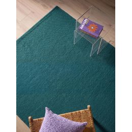 benuta Pop Baumwollteppich Joy Gr&uuml;n 200x300 cm - Moderner Kurzflor-Teppich f&uuml;r Wohnzimmer