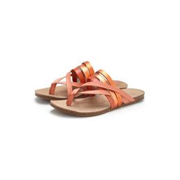 Lascana Zehentrenner 'Sommerschuh, offener Schuh, Pantolette, Sandale,' orange Gr. 40 f&uuml;r Damen