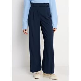 Lascana Palazzohose 'mit weitem Bein aus weicher und leichter Webware' blau Gr. 38 f&uuml;r Damen. Figurumspielend