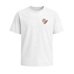 Neverless Shirt 'Retro Fu&szlig;ball' Herren Gr&ouml;&szlig;e L wei&szlig;
