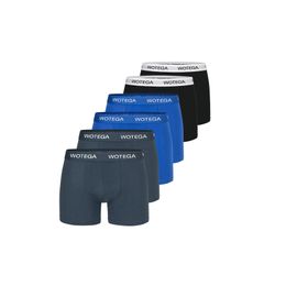 WOTEGA Boxer shorts 'Joe' male size S Blue / Petrol / Black / White