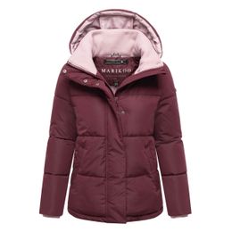 Marikoo Damen Steppjacke Omariaa mit Colorblocking & abnehmbarer Kapuze
