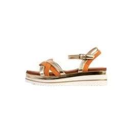 The Divine Factory Sandale Damen Gr&ouml;&szlig;e 39 gold / orange