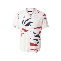 s.Oliver BLACK LABEL Button Up Shirt male size M Beige / Navy / Red / White