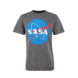 Recovered T-Shirt 'NASA Vintage Logo' Herren Gr&ouml;&szlig;e M grau
