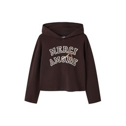 name it Sweatshirt 'NKFVIALA' M&auml;dchen Gr&ouml;&szlig;e 122/128 schoko / gold / wei&szlig;