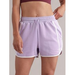 Hey Honey Sporthose 'Track Shorts' Damen Gr&ouml;&szlig;e S flieder / wei&szlig;