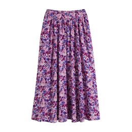 Bonprix Rock Damen Gr&ouml;&szlig;e 52 violettblau / fuchsia / rosa / offwhite