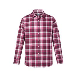 Men Plus Button Up Shirt male size L Pink / Wine red / White
