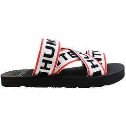 Hunter Elastische Crossover Logo Damen Wei&szlig;e Zehentrenner