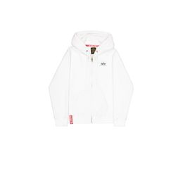 Alpha Industries Zip-Up Hoodie 'Basic Zip SL' male size M White