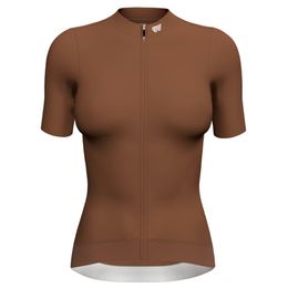 Wulibike Trikot 'Wulibike Damen Radtrikot Atmungsaktiv Mesh-Einsatz Nahtlos Figurbetont' Damen Gr&ouml;&szlig;e S braun