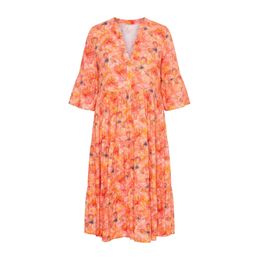 Studio Untold Midikleid Damen Gr&ouml;&szlig;e 46/48 orange Sommerkleid