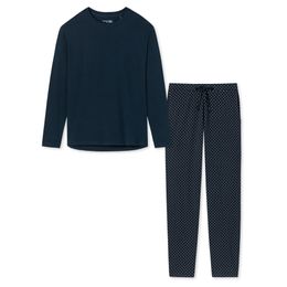 Schiesser Pyjama 'Cotton' Damen Gr&ouml;&szlig;e XL dunkelblau Sommerkleid