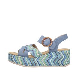 Rieker Sandale Damen Gr&ouml;&szlig;e 39 saphir / hellblau / hellgr&uuml;n / offwhite