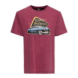 King Kerosin Shirt 'Detroit Greaser' Herren Gr&ouml;&szlig;e 4XL weinrot