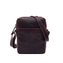 SID & VAIN Sid & Vain Umh&auml;ngetasche 'Schultertasche DUBLIN echt Leder' Herren Gr&ouml;&szlig;e One Size kastanienbraun