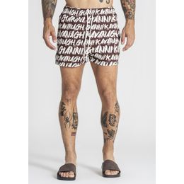Gianni Kavanagh Badeshorts 'Rebel' Herren Gr&ouml;&szlig;e M beige / braun / wei&szlig;