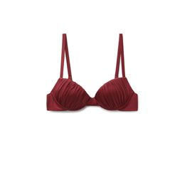 CALZEDONIA Bikinitop 'SHINY SATIN' Damen Gr&ouml;&szlig;e 70/80 weinrot