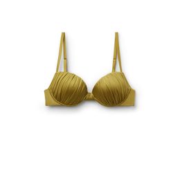 Calzedonia Bikinitop 'Shiny Satin' Damen Gr&ouml;&szlig;e 75/85 gr&uuml;n