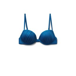 Calzedonia Bikinitop 'Shiny Satin' Damen Gr&ouml;&szlig;e 75/85 royalblau