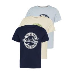 Blend T-Shirt Herren Gr&ouml;&szlig;e L creme / navy / hellblau / hellgr&uuml;n