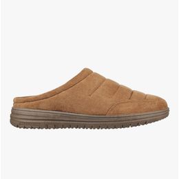 Skechers Relaxed Fit: Murette Garvanza Microfaser Herren Hausschuhe in Beige