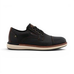 Mustang Herren Schwarze Kunstleder-Freizeitschuhe f&uuml;r den Au&szlig;enbereich &ndash; M0141002