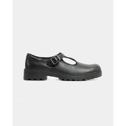 Geox CASEY M&auml;dchen Matte Schwarze Schulschuhe