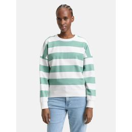 Tom Tailor Denim Sweatshirt female size M Green / White