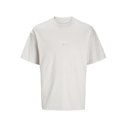 Jack & Jones Jack & Jones T-Shirt 'JJEURBAN EDGE STUDIO' Herren Gr&ouml;&szlig;e M hellgrau / schwarz / wei&szlig;