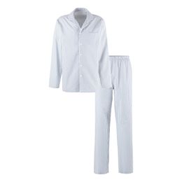 s.Oliver Men Big Sizes Pyjama Herren Gr&ouml;&szlig;e S rauchblau / wei&szlig;