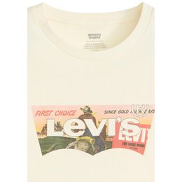 Levi's Levi's T-Shirt 'The Perfect' Damen Gr&ouml;&szlig;e L ecru / gr&uuml;n / orange