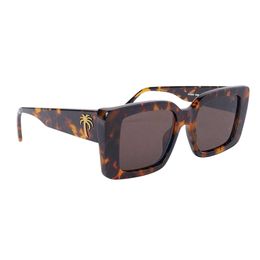 Palm Angels - "Dorris" Rechteck-Sonnenbrille f&uuml;r Herren (Havannabraun)