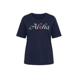 Ulla Popken Shirt female size 4XL/5XL marine blue / Red / White