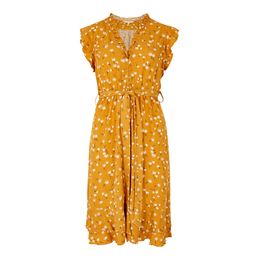 Apricot Kleid Damen Gr&ouml;&szlig;e 40 braun / senf / wei&szlig;