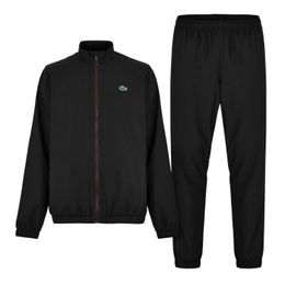 Lacoste - Trainingsanzug f&uuml;r Herren, Weiter Stehkragen (Schwarz/Espresso-Braun)