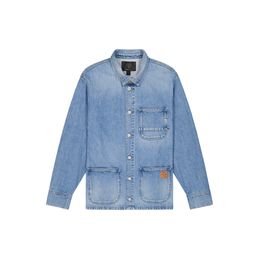 Le Temps Des Cerises Button Up Shirt male size XL Blue