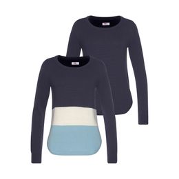 Flashlights Pullover Damen Gr&ouml;&szlig;e XL navy / hellblau / wei&szlig;