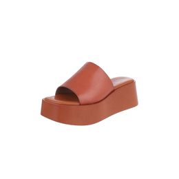 Ital-Design Pantolette Damen Gr&ouml;&szlig;e 39 kastanienbraun